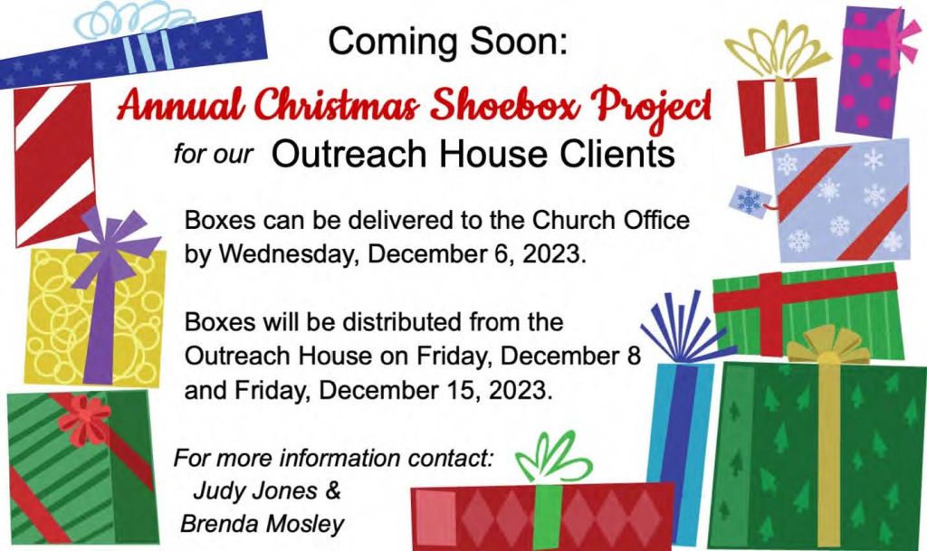 Annual Christmas Shoebox Project - McKendree-Simms-Brookland United ...